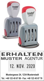 Datumstempel mit individuellem Text Trodat Classic